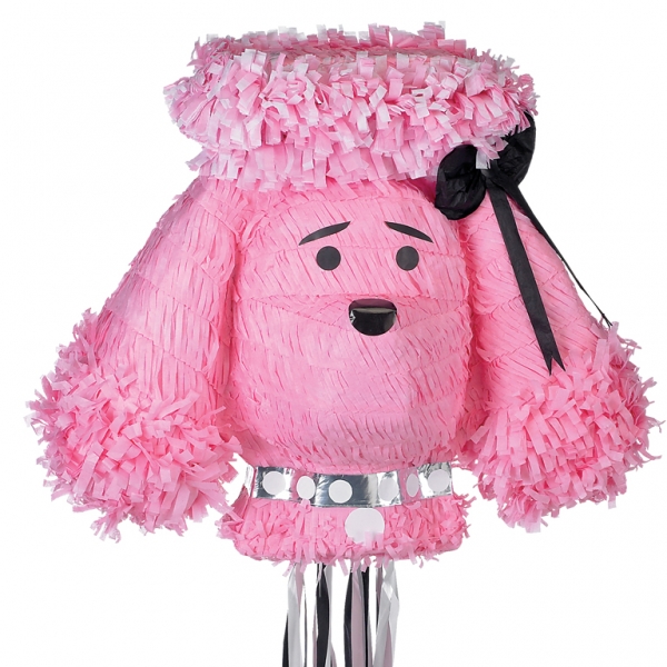 Rosa pudel pinata med dragsnören - Zingland.se
