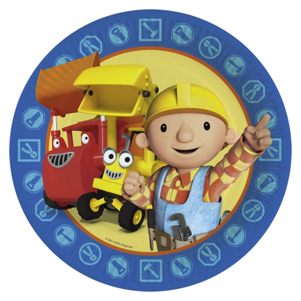 Byggare bob papperstallrikar 23cm - 8 st - Zingland.se