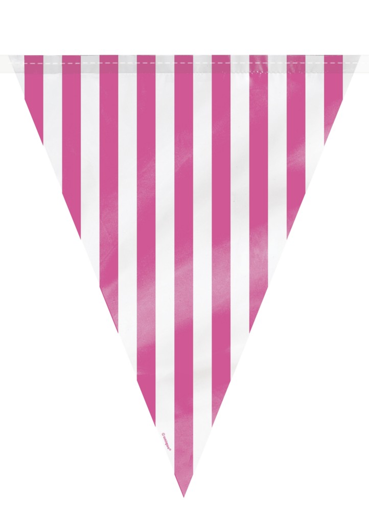 Vimpel - Rosa och vit - Zingland.se