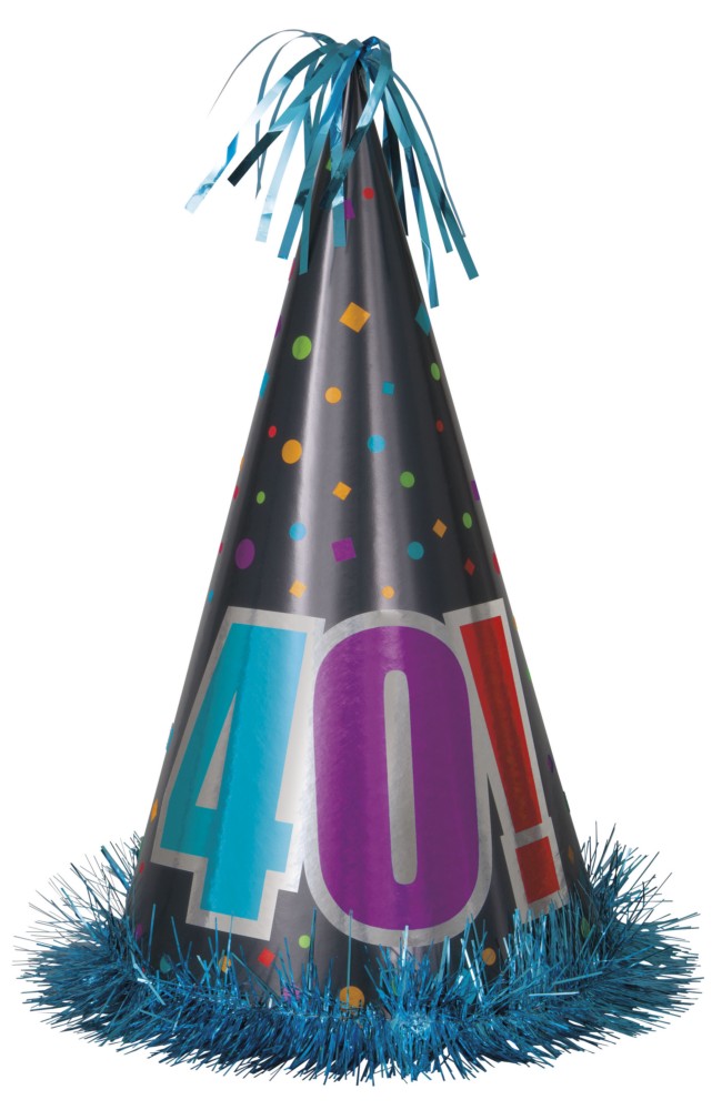 Jumbo partyhatt - 40! - Zingland.se