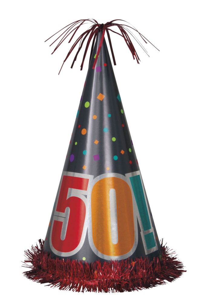 Jumbo partyhatt - 50! - Zingland.se