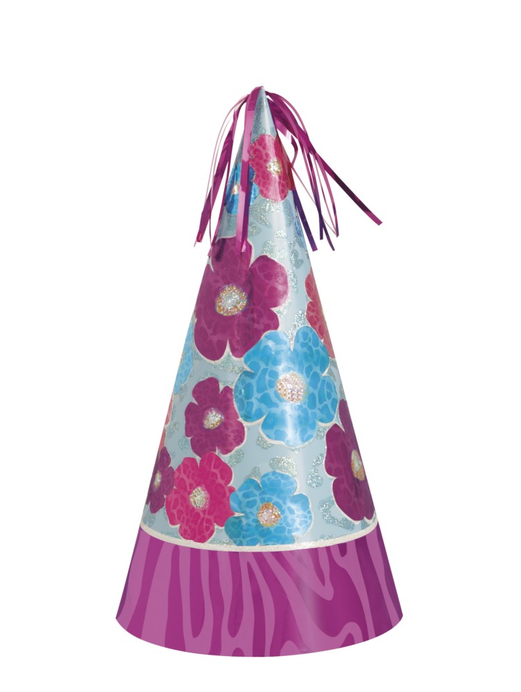 Jumbo partyhatt - Blommig - Zingland.se
