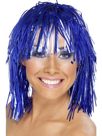 Peruk glitter blå - Zingland.se