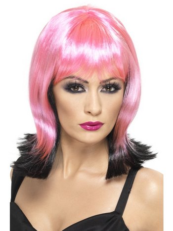 Peruk tomtenisse rosa och svart - Zingland.se