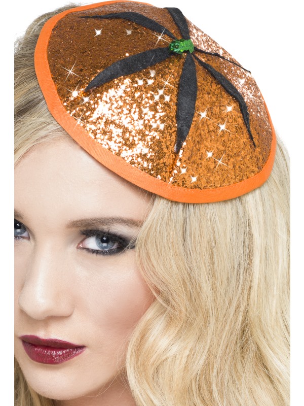 Magisk pumpa hatt - orange med glitter - Zingland.se