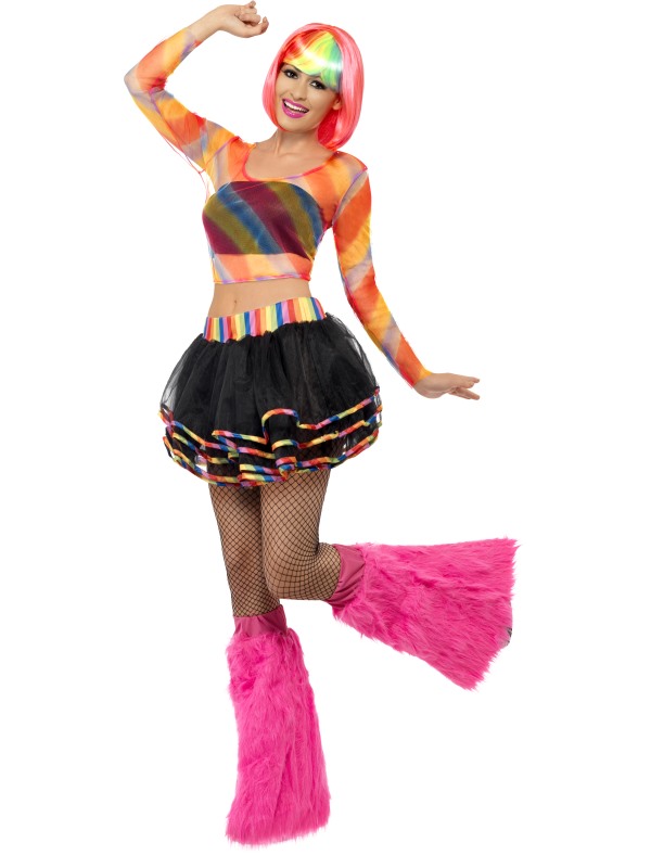 Rainbow Rave maskeraddräkt - Medium - Zingland.se