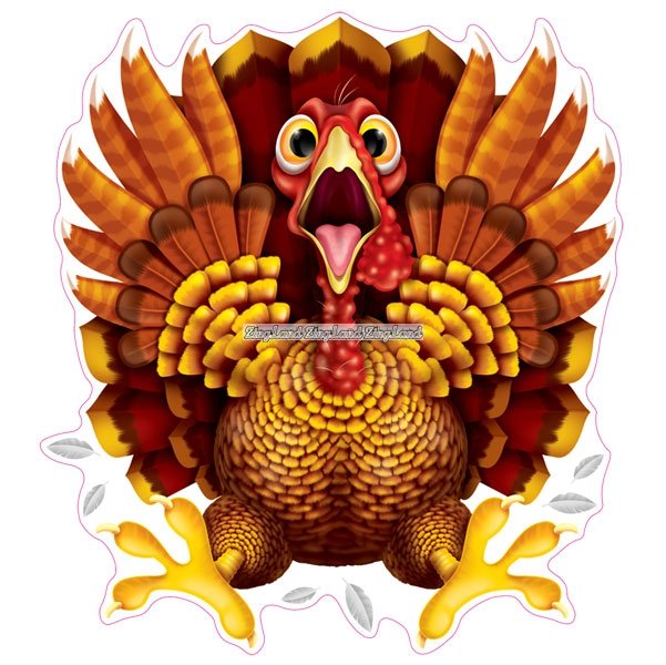 Galen Kalkon fönsterdekor - Zingland.se