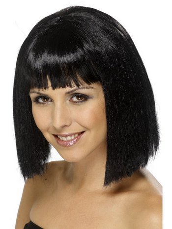 Peruk axellång svart - Zingland.se