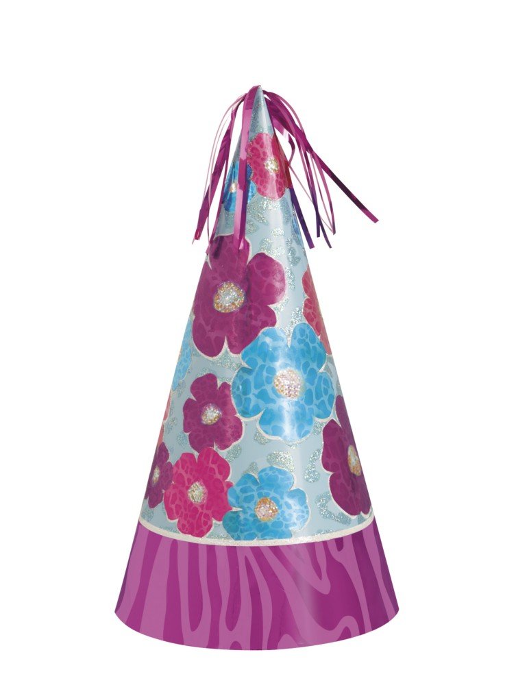 Jumbo partyhatt - Blommig - Zingland.se