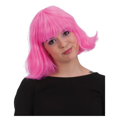 Axellång peruk rosa - Zingland.se